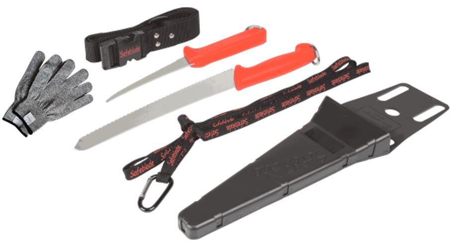 Isolasjonsknivsystem Safeblade 2 Kniv 10"& 5"/Slire/Belte/Stropp/Hanske ...